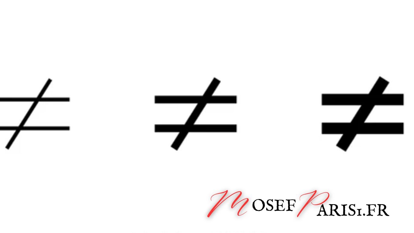 Le Symbole Différent (≠) : Insérer et Utiliser en Mathématiques et ...